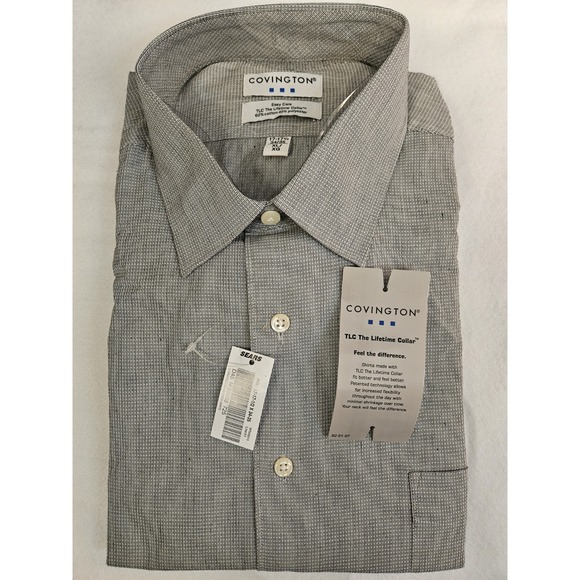 Covington | Shirts | Covington Dress Shirt Mens 7175 Easy Care Xl 3435 ...